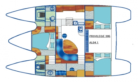 Privilege 395 - eine Yacht von Charterboote.de - Charterboote.de